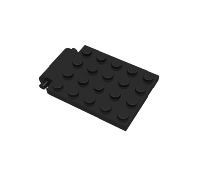 Lego - Black 4x5 Modified Plate - Trap Door Hinge | eBay