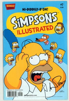 The Simpsons Illustrated #7 SIGNED Andrew Pepoy Homer Marge Bart Lisa ...