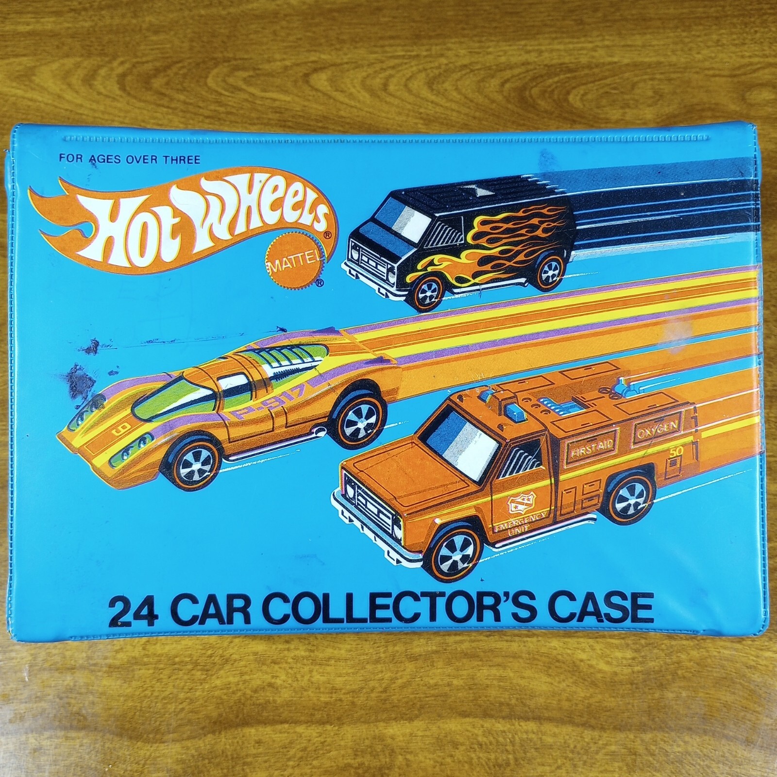 Hot Wheels Vintage Redline 24 Car Collector's Case Blue Storage USA ...