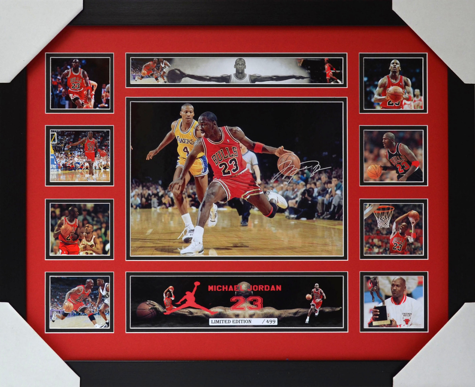 Michael Jordan Signed Framed Memorabilia Limited Edition V2 Multiple ...