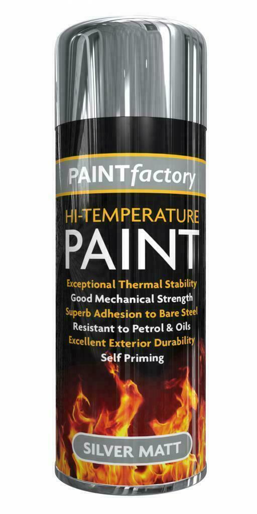 Paint Factory 300ml High Temperature Paint Spray - Silver Matt (3185 ...