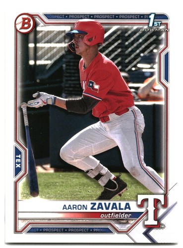 2021 Bowman Draft 1st Bowman Aaron Zavala RC Texas Rangers #BD-101 | eBay