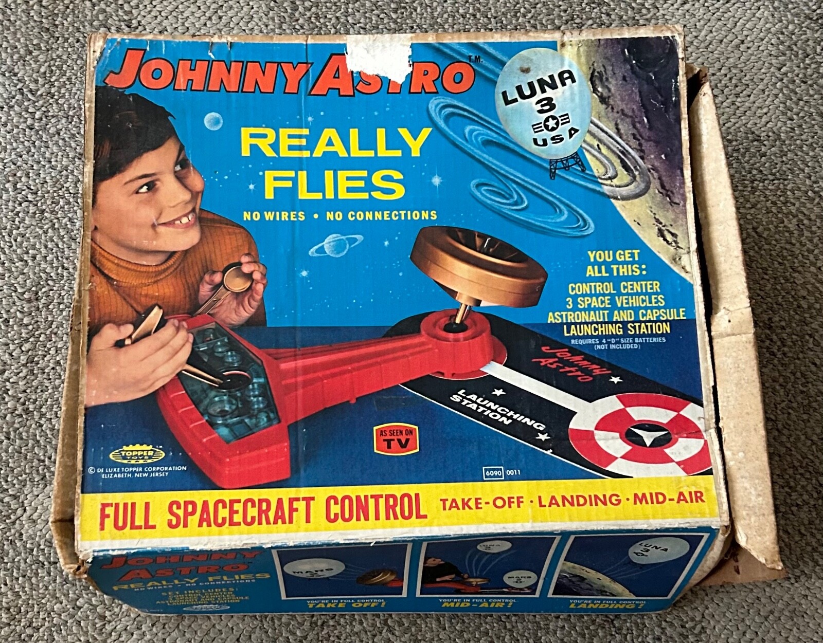 TOPPER JOHNNY ASTRO CONTROL CENTER AND LAUNCHING STATION BOXED C. 1960S ...