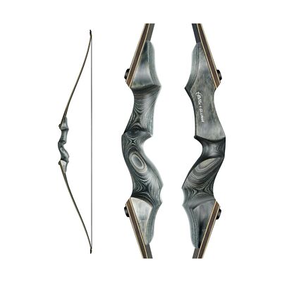 Black Hunter Takedown Longbow, GLURAK 60" Wooden Archery Bow Hunting ...