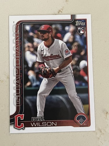 Will Wilson Cleveland Guardians 2025 Topps Update Rookie Card RC #US255 ...
