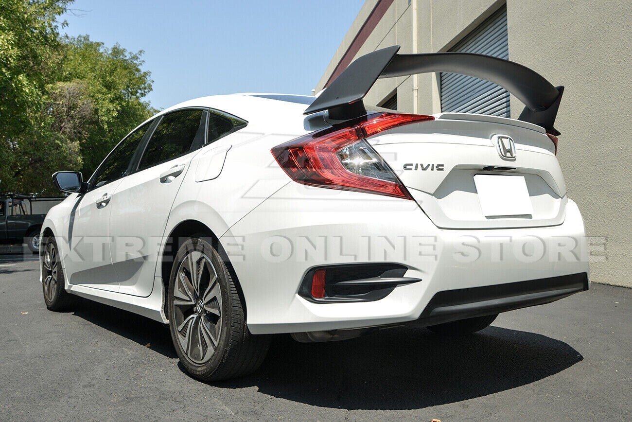 Type R Style Spoiler For 16-21 Honda Civic Sedan 4Dr Rear Trunk Wing ...