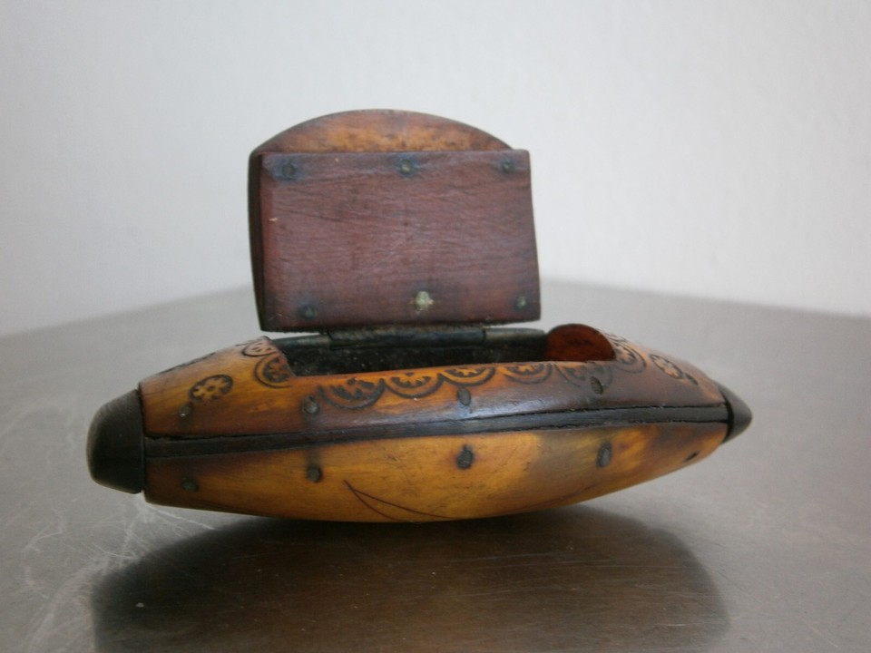 Horn Snuffbox Engraved C-1900 Art Deco Popular Style Men's Antique | eBay