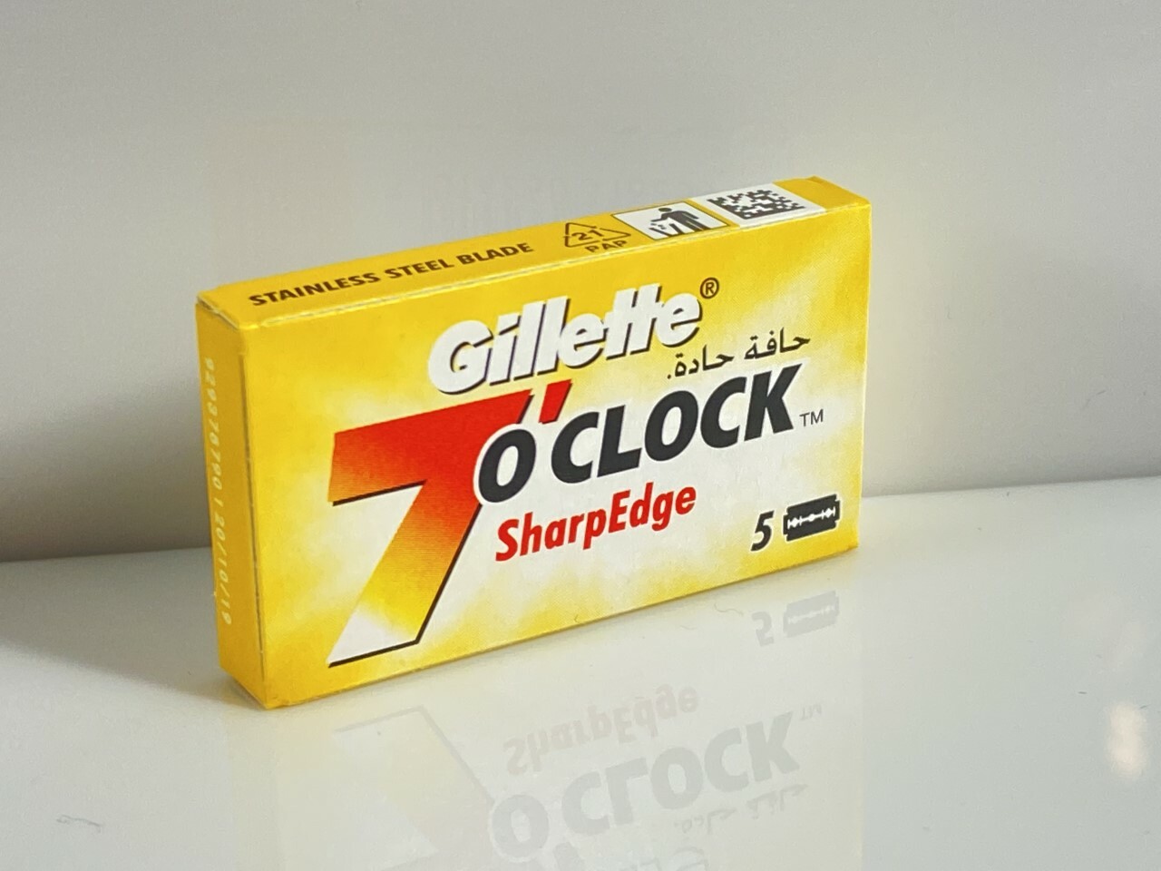 Gillette Sterling 7o'clock Double Edge Travel Razor w 6 Shaving Blades ...