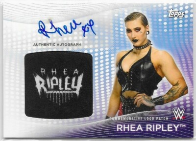 2021 Topps WWE Women's Division Rhea Ripley Patch Autograph Card /10 | eBay