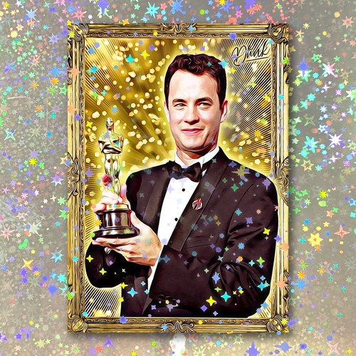 Tom Hanks Holographic Gold Getter Sketch Card Limited 1/5 Dr. Dunk ...