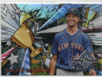 Jacob deGrom 2022 Stadium Club Chrome Trophy Hunters Insert Card #RL-17 ...
