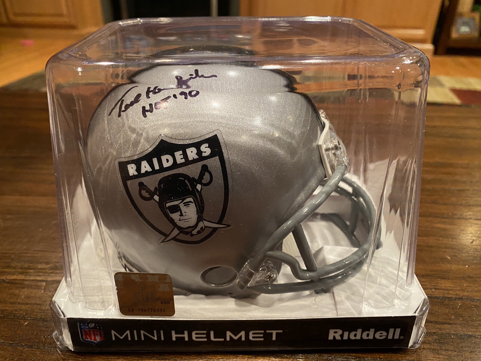 Ted Hendricks Autographed Oakland Raiders Throwback VSR4 Mini Helmet ...