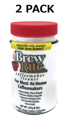 Brew Rite Coffee Maker Cleaner for Espresso and Keurig Coffeemakers 2 ...