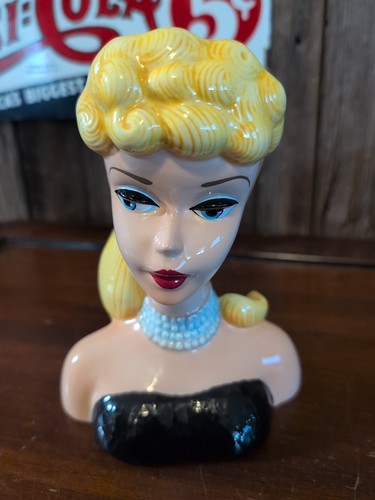 Vintage Lady Head Vase Mattel Barbie 1994 Solo in the Spotlight 6.5 ...
