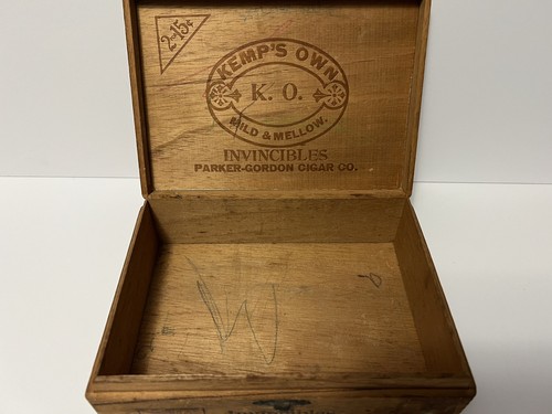 Rare Vintage KEMP'S OWN "Invincibles" Wood Cigar Box w/ Dovetail | eBay