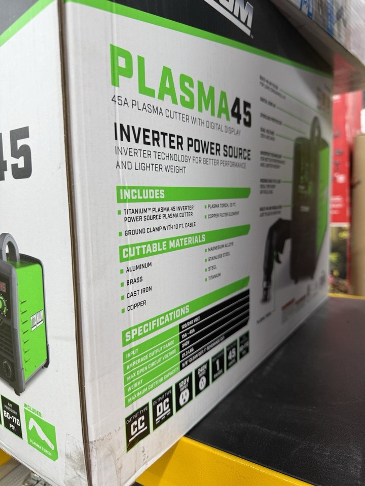 Titanium TI-PC45 Plasma 45 45 Amp Inverter Power Source Cutter New | eBay