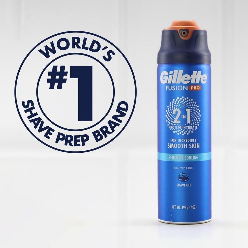 Gillette PRO Shaving Gel For Men Cools To Soothe Skin And Hydrates ...