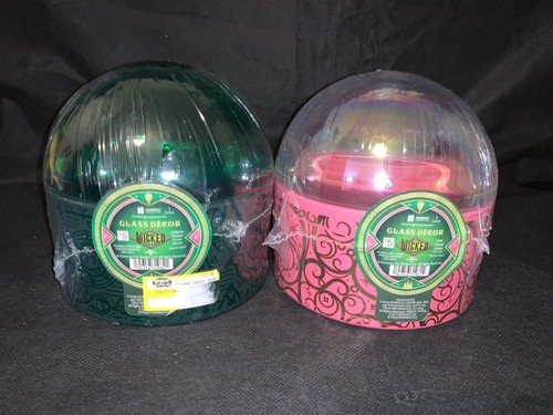 WICKED Glinda & Elphaba Glass Decor Bubble Dome Trinket Set of 2 NEW ...