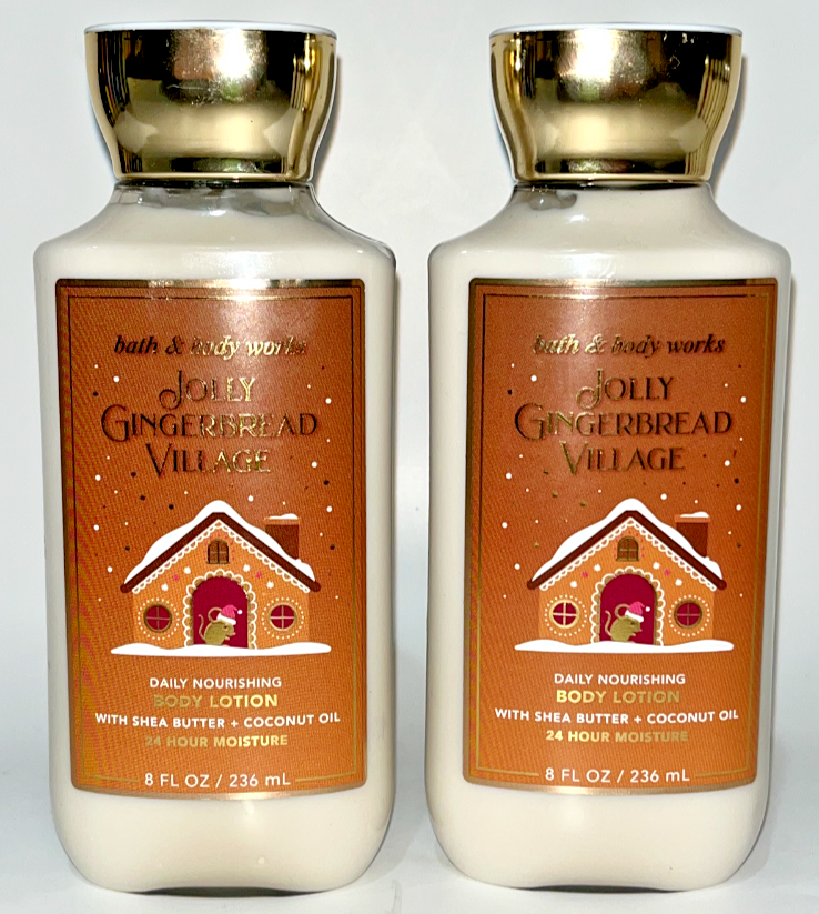 2 Jolly Gingerbread Village Body Lotion Bath & Body Works 8 oz | eBay