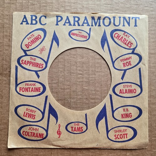 ABC PARAMOUNT Vintage Original Company Sleeve 45 7" | eBay