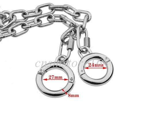 Stainless Steel Locking Thumb Toes Cuffs BDSM Bondage Chain Shackles ...