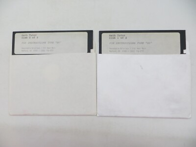 MATH TUTOR 5.25" Floppy Disks vintage 5 1/4" Computer Program Discs | eBay