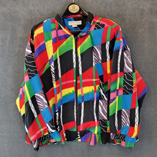 Vintage Brenda Goode Colorful Shoulder Pad Jacket Mul… - Gem