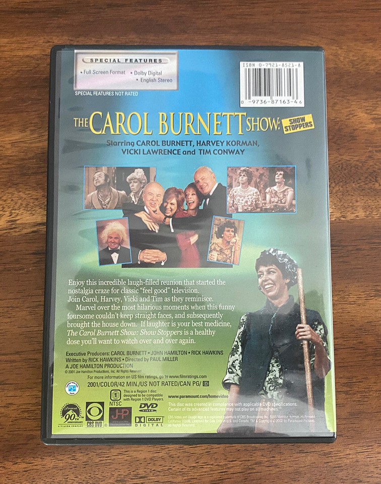 The Carol Burnett Show - Show Stoppers (DVD, 2002) FREE SHIPPING ...