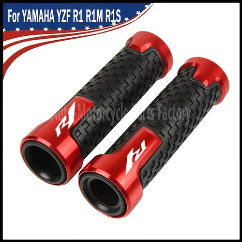 RED 7/8" Motorcycle Gel Handlebar Grip Throttle Grip For YAMAHA YZF R1 ...