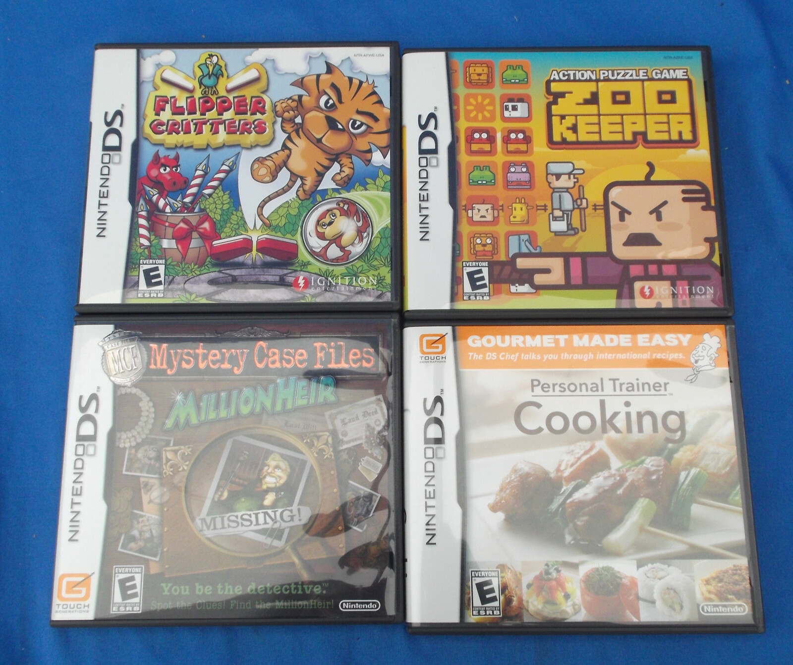 Lot of 4 Nintendo DS Game Cartridges w/Original Cases and Manuals | eBay