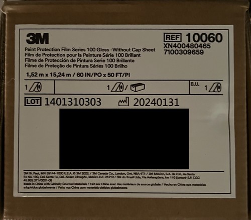 3M Scotchgard Pro Series 100 Paint Protection Film Clear Bra 60"x50 ...