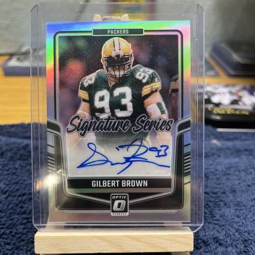 GILBERT BROWN 2024 Donruss Optic Signature Series AUTO Silver Holo ...