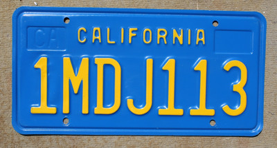 1990's California Blue License Plate | eBay