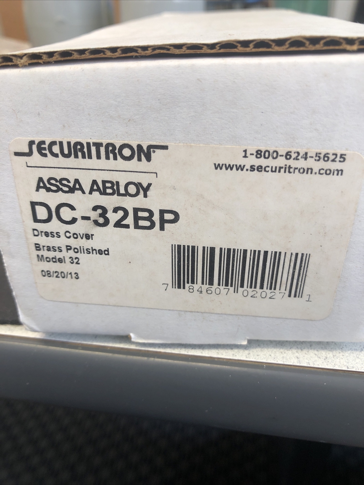 Securitron Assa Abloy DC-32BP Dress Cover Brass Polished Model 32, New ...