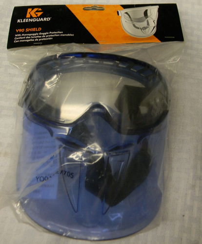 KLEENGUARD BLUE SAFETY V90 FACE SHIELD CLEAR ANTI-FOG LENS #18629 | eBay