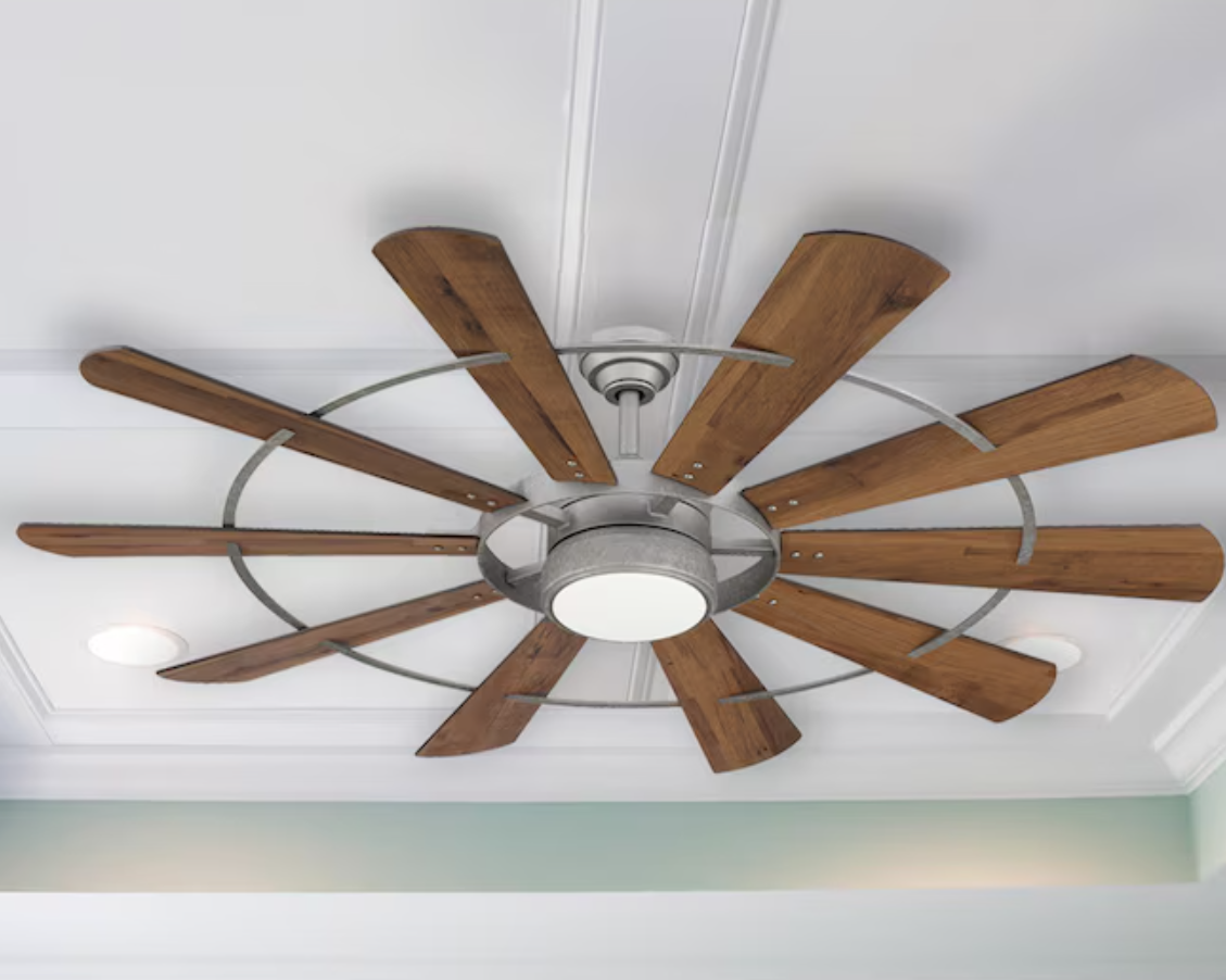 Farmhouse Galvanized Outdoor Ceiling Fans The Patriot 60 Inch Windmill