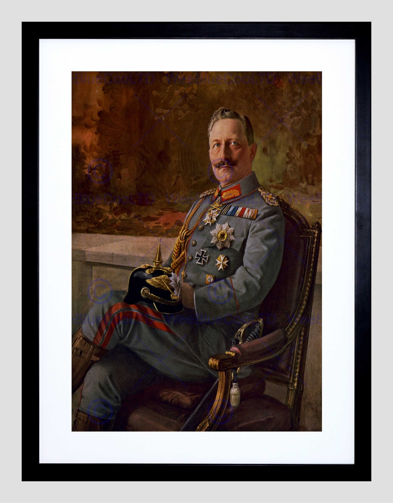 PAINTINGS PORTRAIT KAISER WILHELM II GERMAN EMPEROR FRAMED ART PRINT ...
