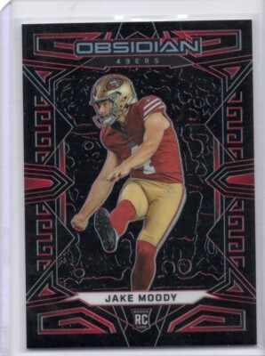 2023 Panini Obsidian Jake Moody RED Etch RC #190 Color Match 6/8 | eBay