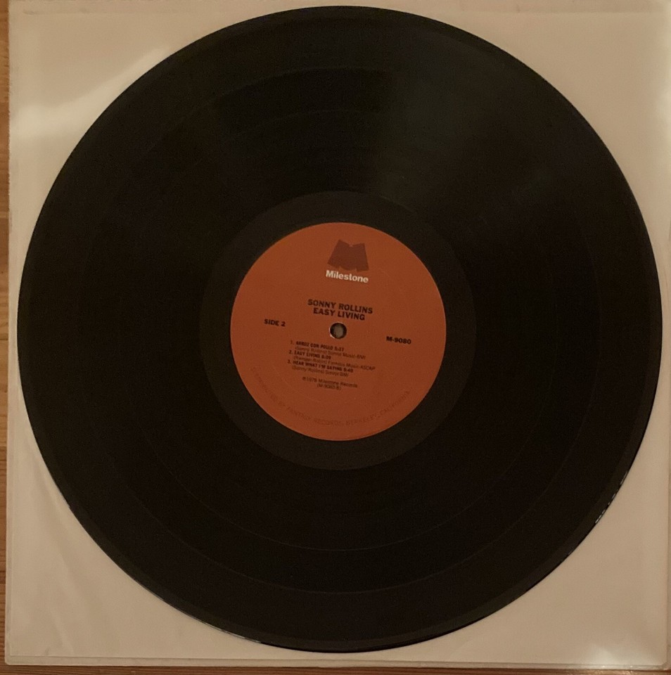 Easy Living Sonny Rollins Vinyl LP Record 1978 Milestone Records M-9080 ...