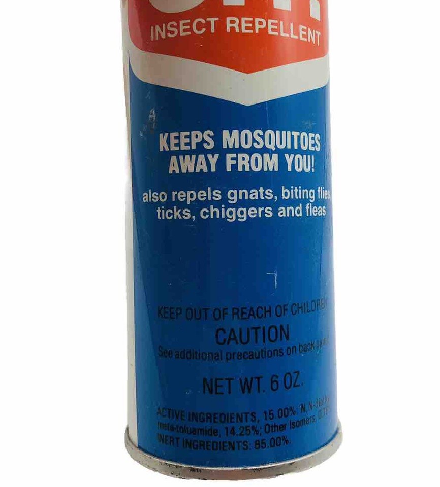 Vintage OFF! Insect Spray Can Tin Metal Fly Mosquito Bugs 80s Movie ...