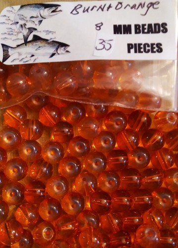 Fishing Premium Trout/Salmon/Steelhead Beads 8mm 35ct burnt orange ...