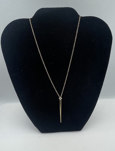Melissa Kaye 18k Yellow Gold & Diamond Spike Pendant Necklace | eBay