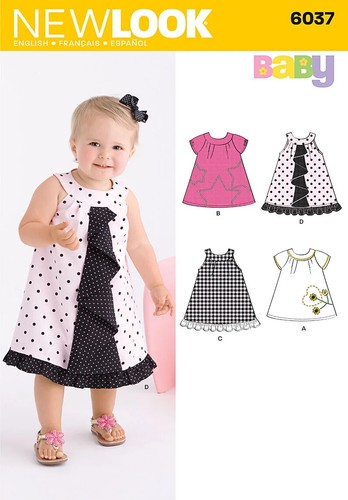 New Look 6061 Toddler Infants Girls Dresses Sizes Newborn - L sewing ...
