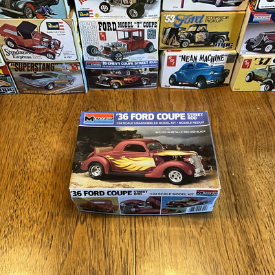 Monogram 1/24 '36 Ford Coupe Street Rod Sealed Model Kit # 2721 1985 | eBay
