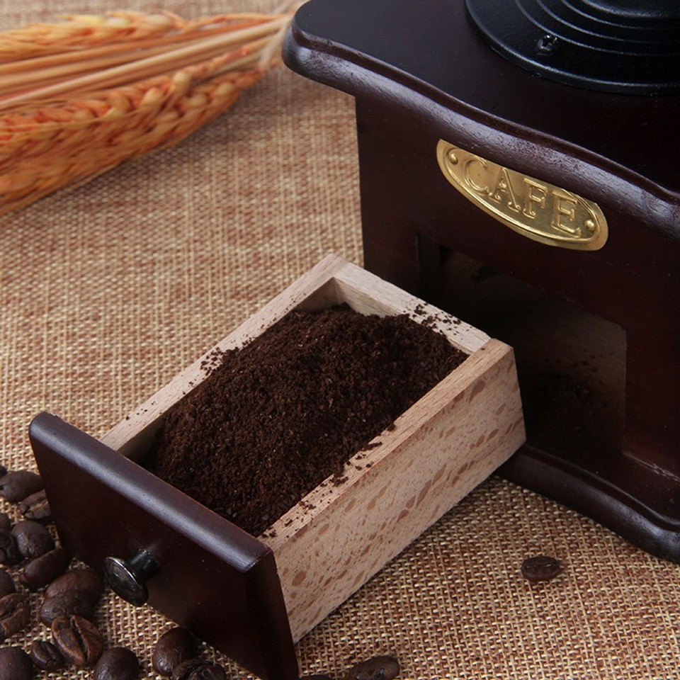 Manual Coffee Grinder Antique Cast Iron Hand Crank Coffee Mill with ...