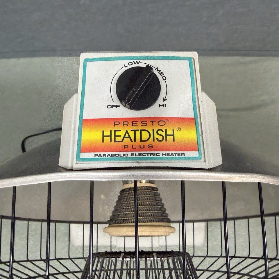 Presto HeatDish Plus Parabolic Electric Heater Instant Heat 1000W 120V ...
