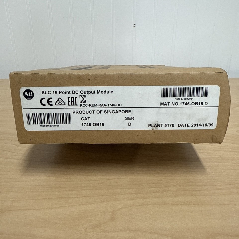NEW! Allen Bradley AB 1746-OB16 Ser D SLC 16 Point DC Output Module ...