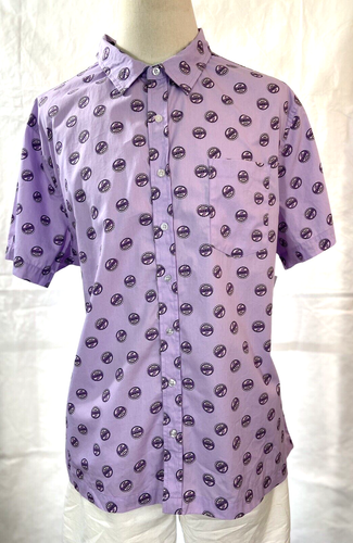 Disney Parks Pixar 2020 UP Grape Soda Purple S/S Button Down Camp Shirt ...