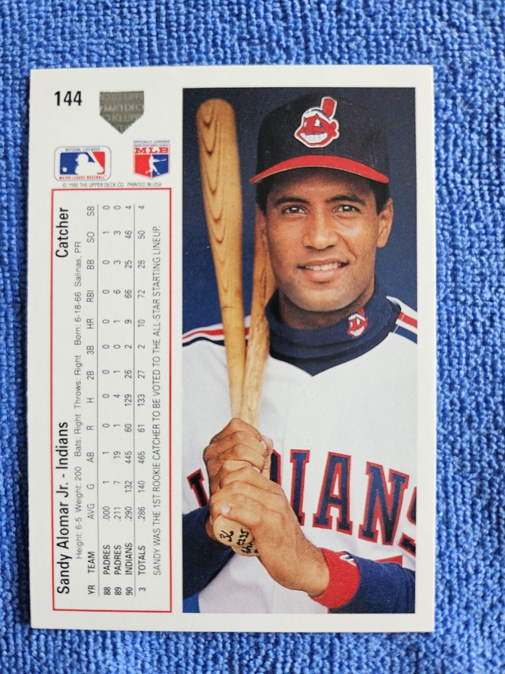 1991 Upper Deck Baseball Card of Sandy Alomar Jr #144 | eBay