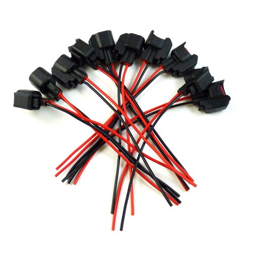 Set 10 EV6 EV14 Fuel Injector Connector Pigtail Wire For FORD DODGE ...